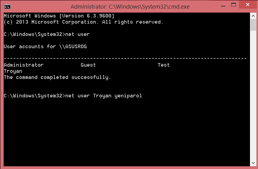 Change Password Via Command Line Compspice