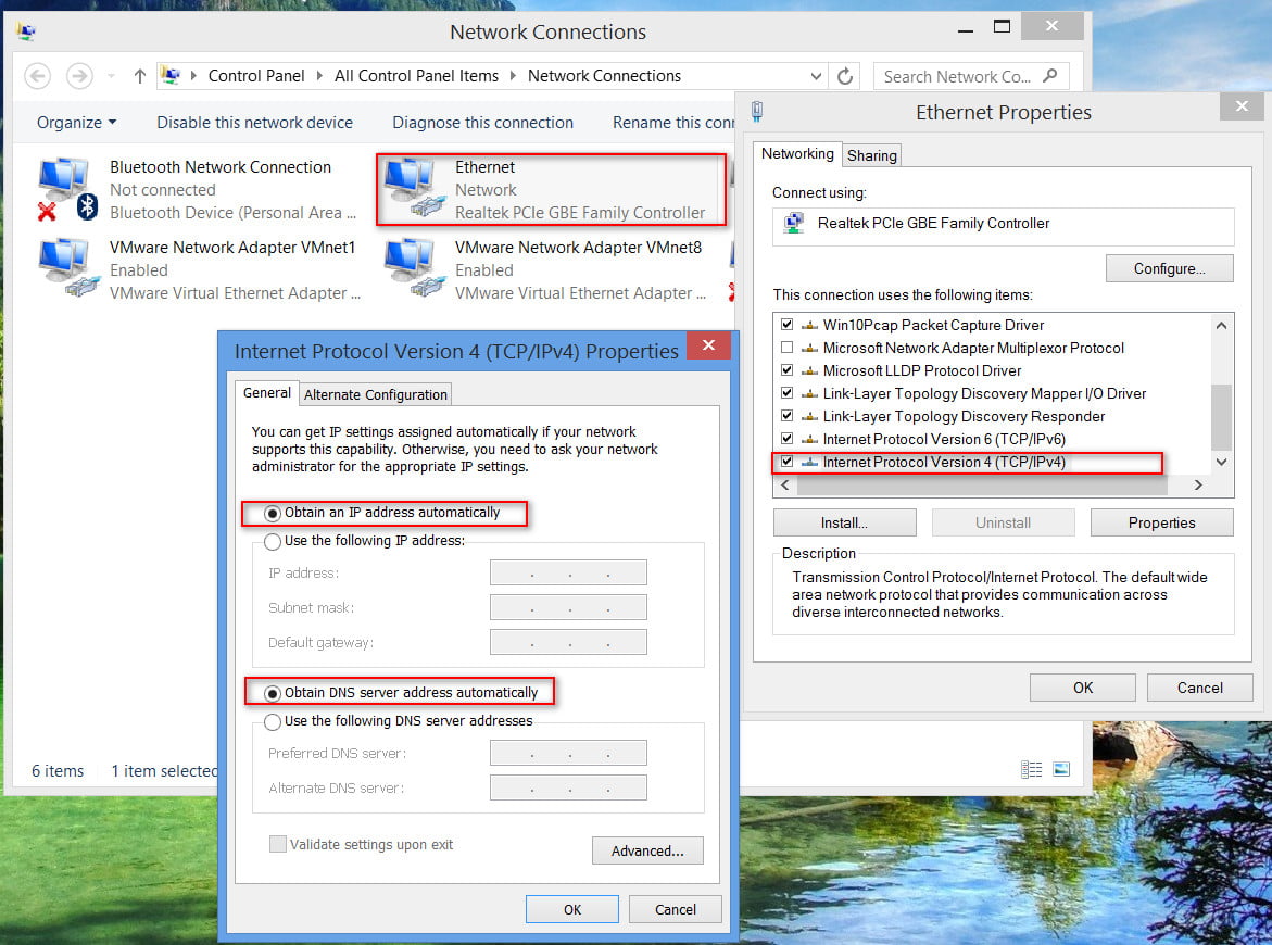 network connections setting | Compspice